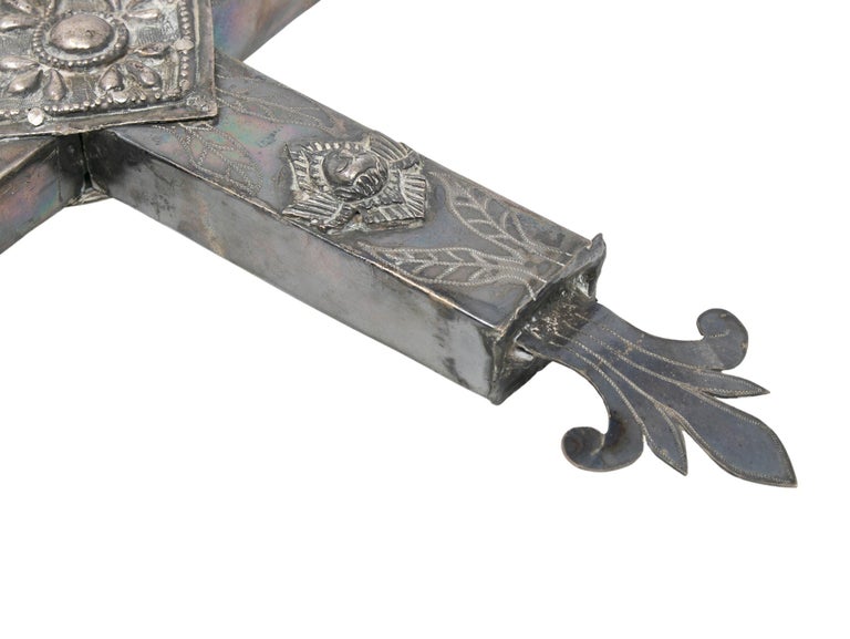 18th Century Bolivian Silver Cross For Sale at 1stDibs