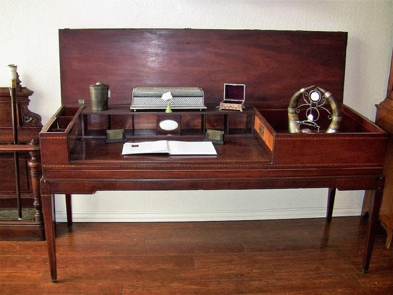 18th Century British Mahogany and Satinwood Bureau at 1stDibs