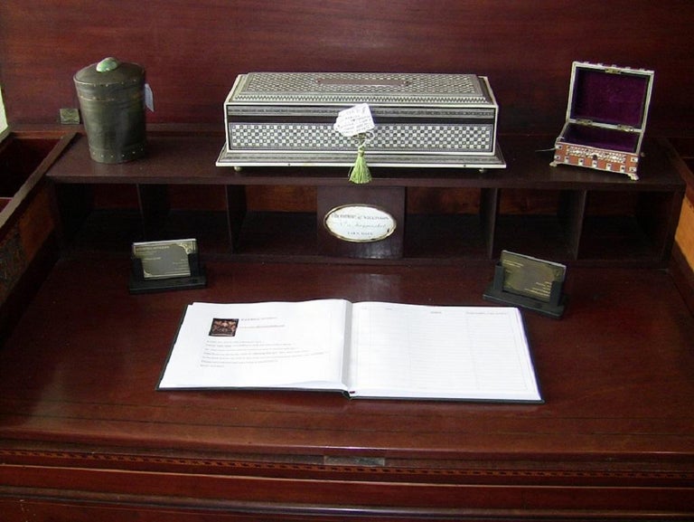 18th Century British Mahogany and Satinwood Bureau at 1stDibs