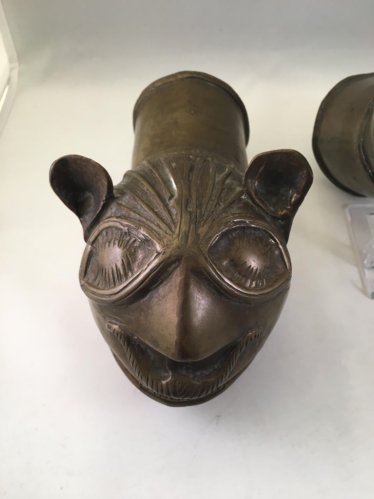 18th Century Bronze Palanquin Leopard Finials at 1stDibs