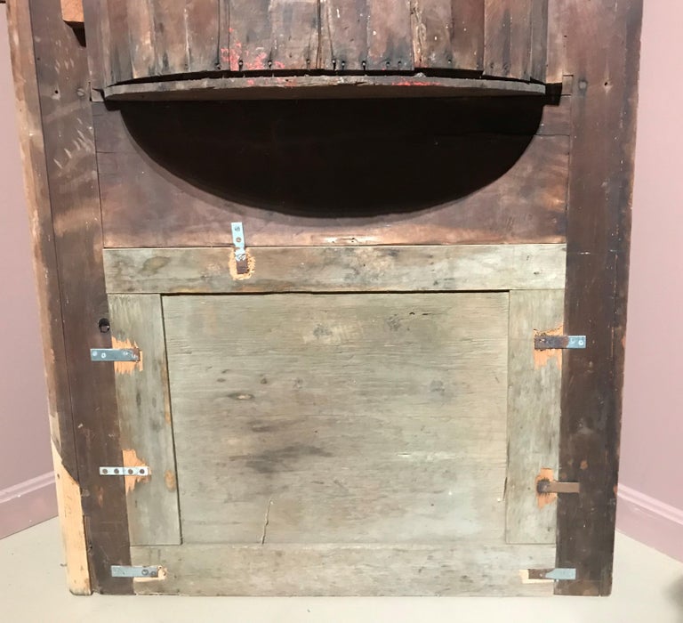 18th Century Carved Architectural Corner Cupboard with Shell Decoration ...