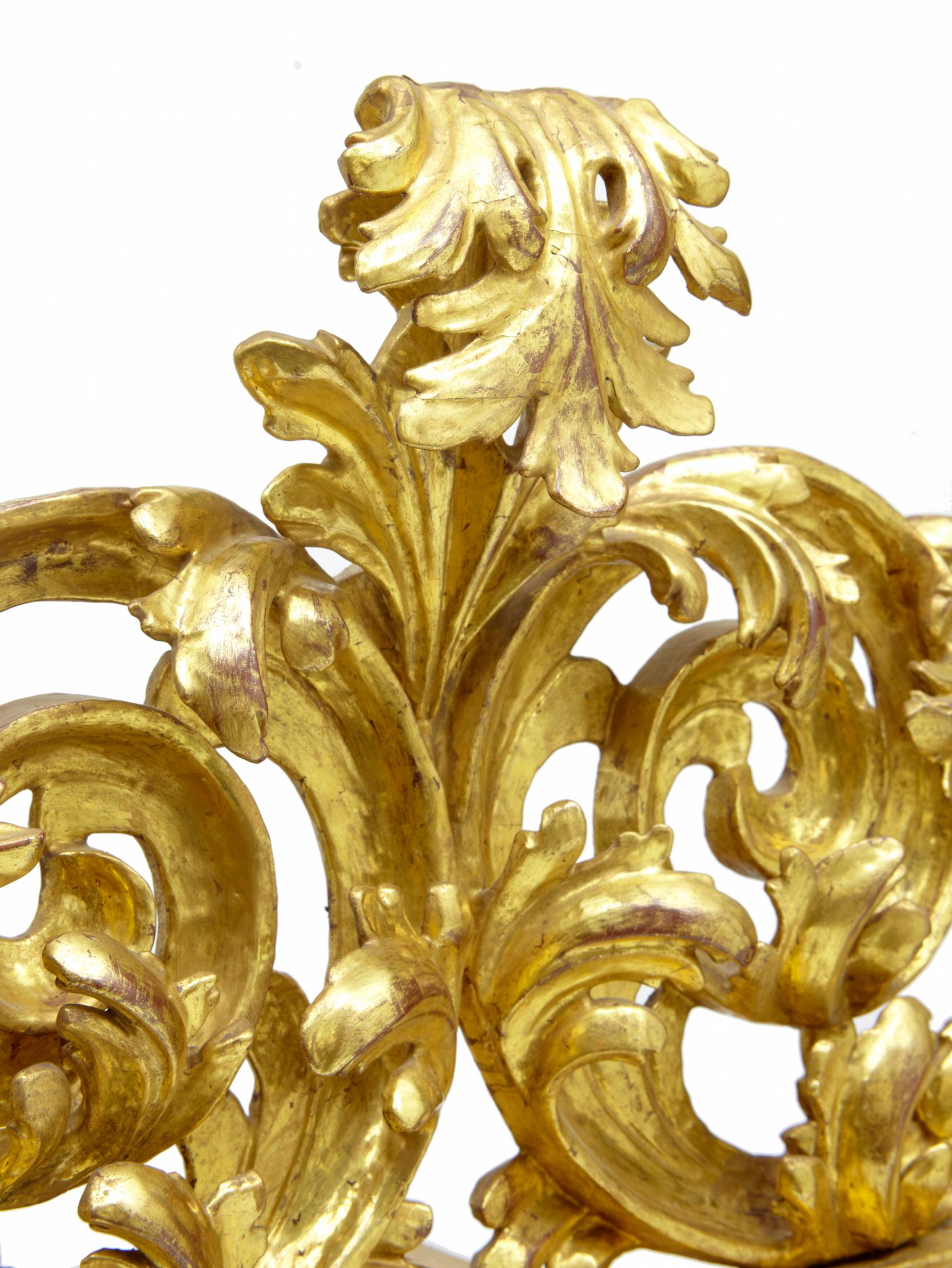 18th Century Carved Italian Rococo Giltwood Mirror For Sale at 1stDibs
