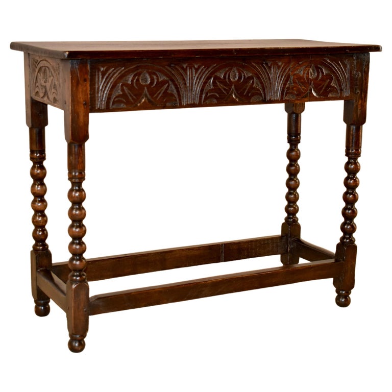 18th Century Carved Oak Side Table For Sale at 1stDibs