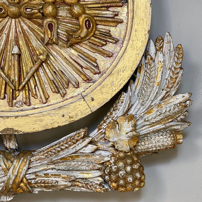 18th Century Carved and Painted Symbolic Christian Plaque For Sale at ...