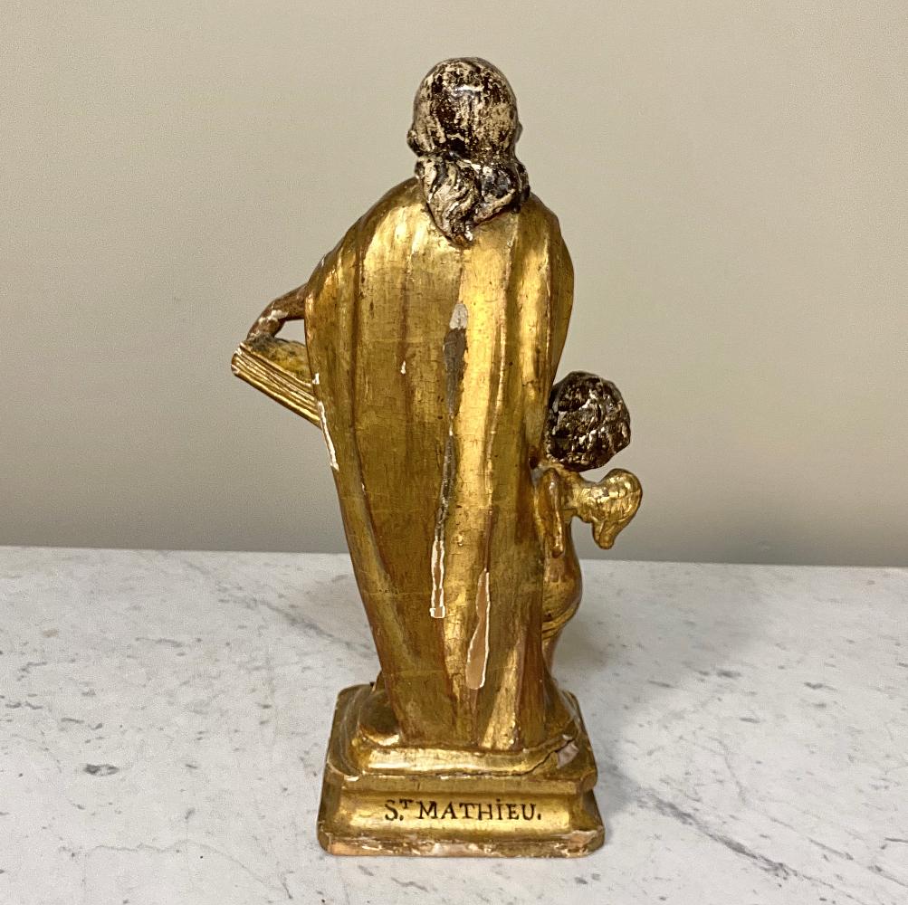 18th Century Carved Polychrome Wood Statue of St. Matthew at 1stDibs ...