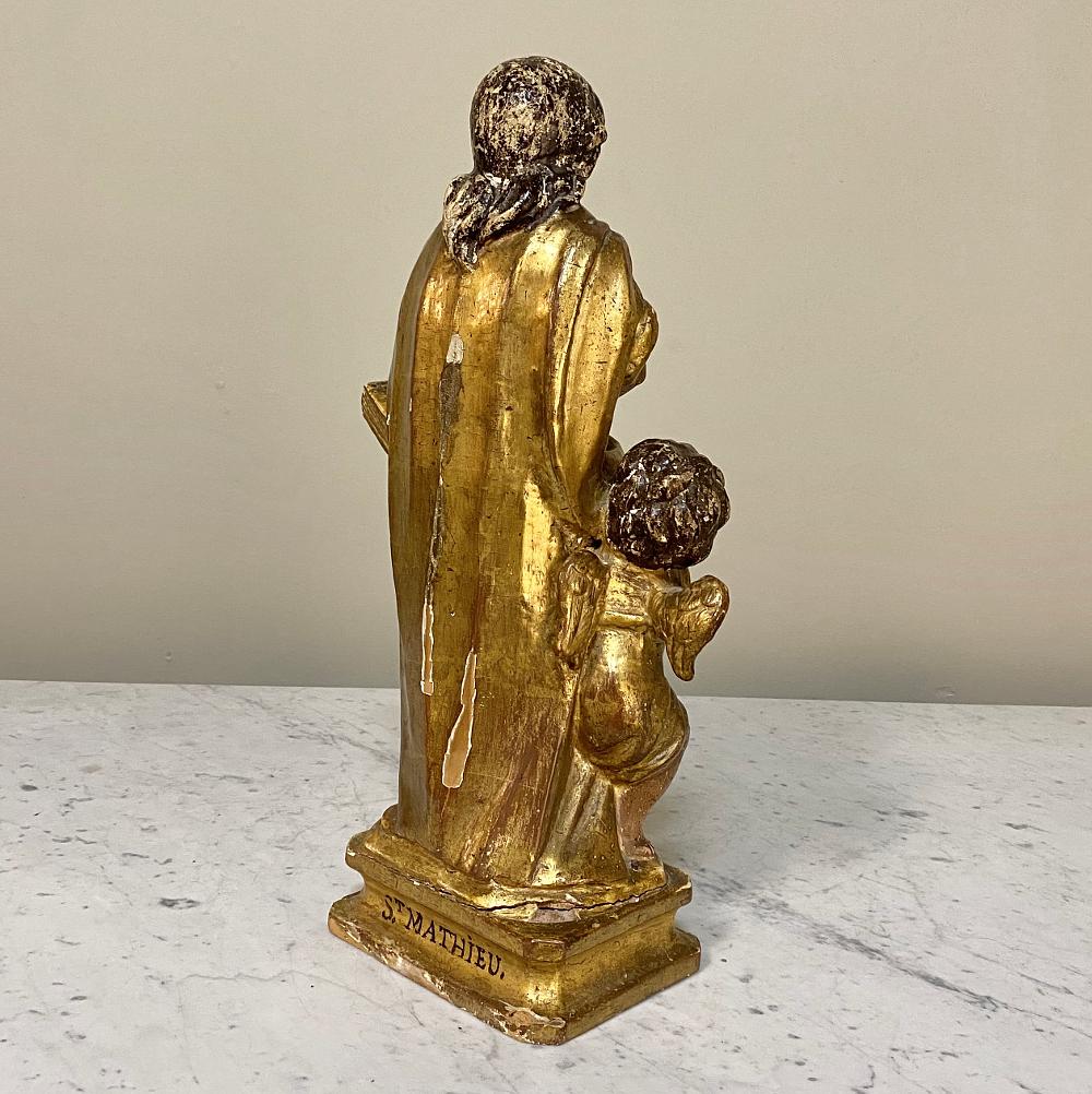 18th Century Carved Polychrome Wood Statue of St. Matthew at 1stDibs ...