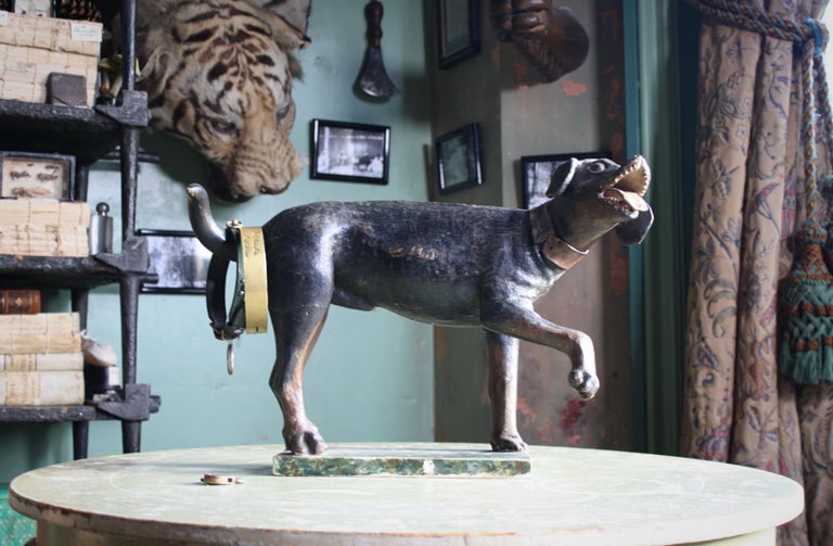 18th Century Carved Wooden Folk Art Sculpture Talbot, Sleuthhound Dog ...