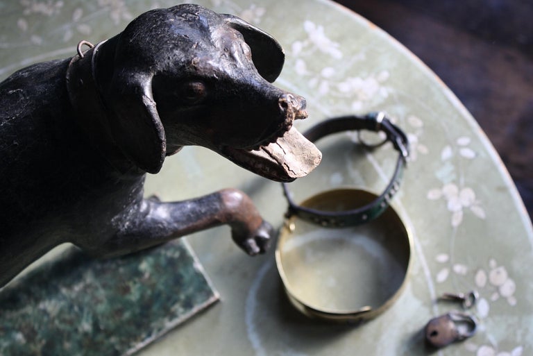 18th Century Carved Wooden Folk Art Sculpture Talbot, Sleuthhound Dog ...