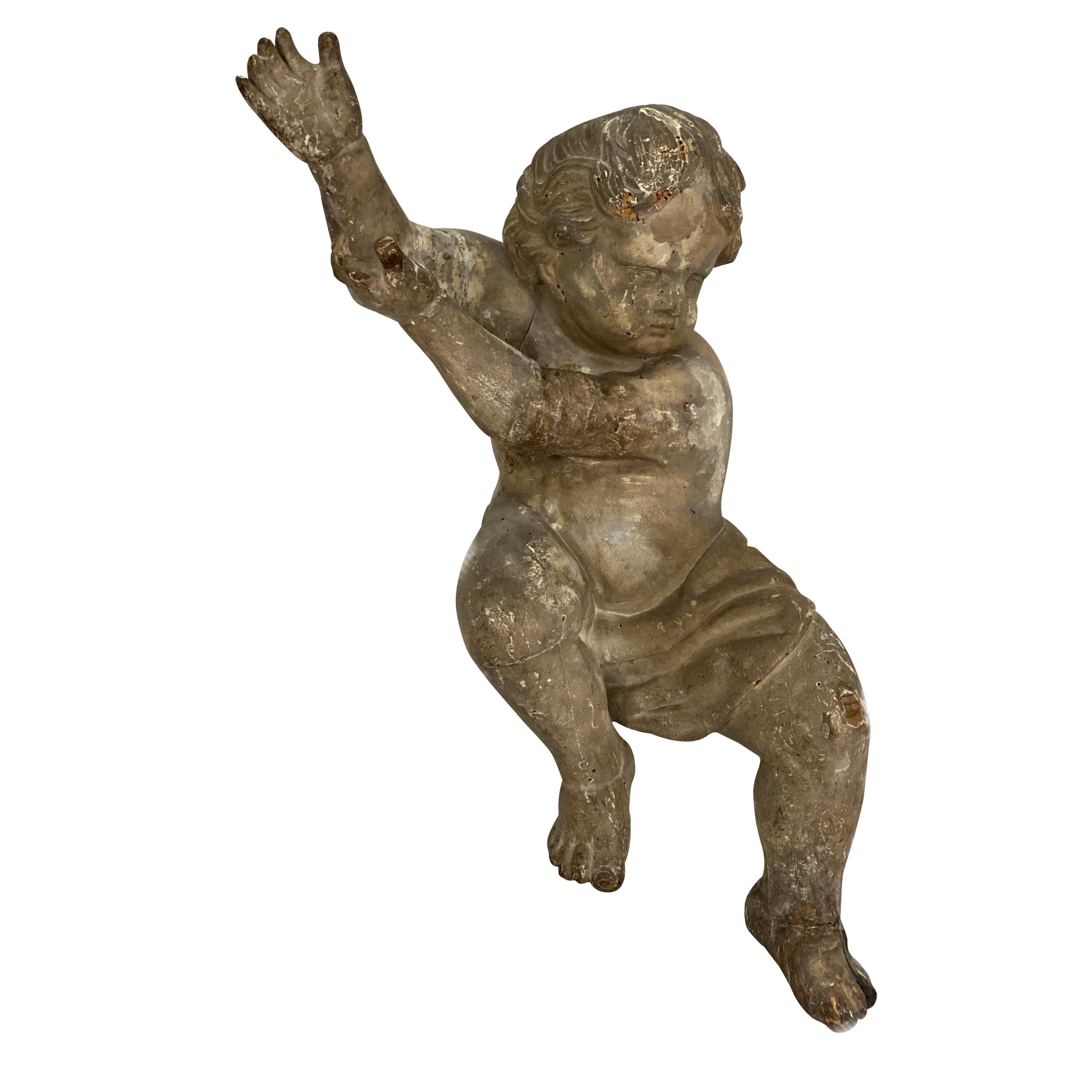 18th Century Carved Wooden French Putti at 1stDibs