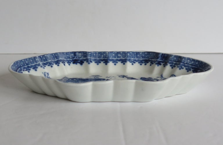 18th Century Caughley Spoon Tray Porcelain Fisherman Pattern, circa ...