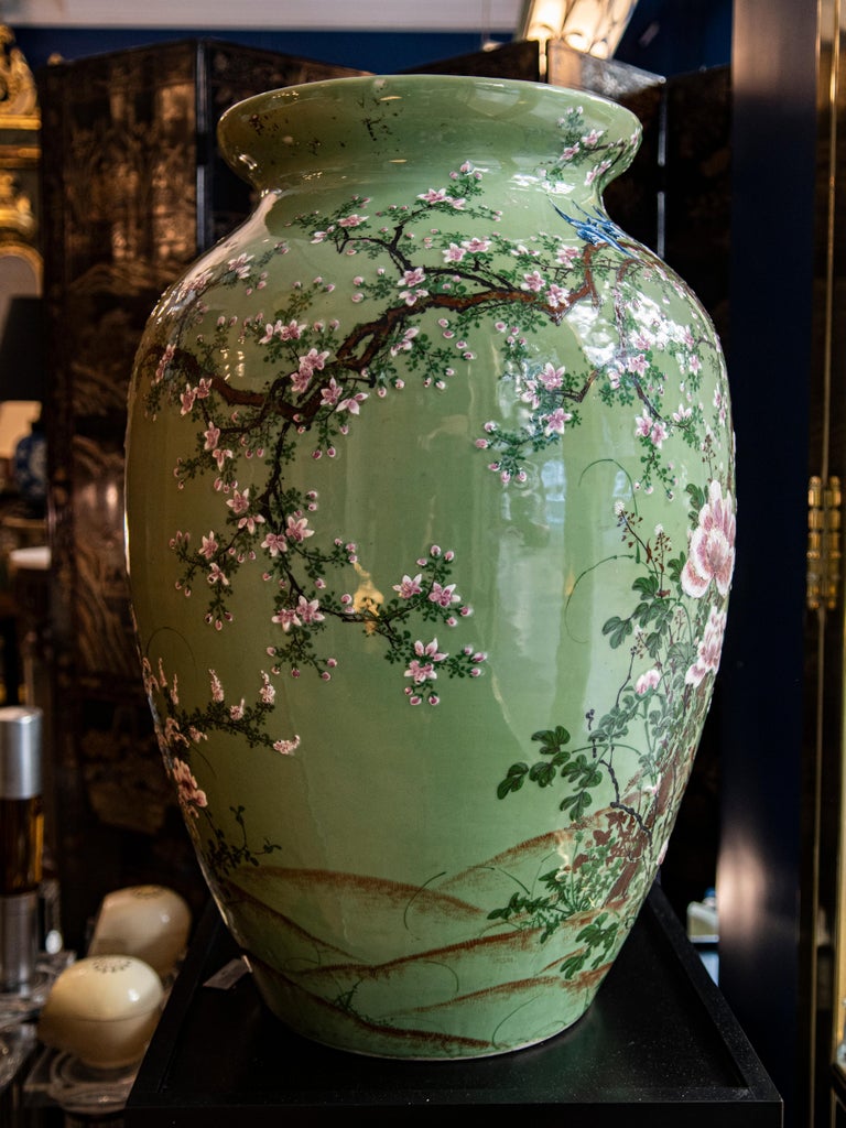 18th Century Celadon Seto Ware Vase at 1stDibs