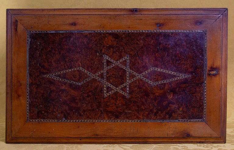 Cherry wood and native wood box from the 18th century For Sale at 1stDibs