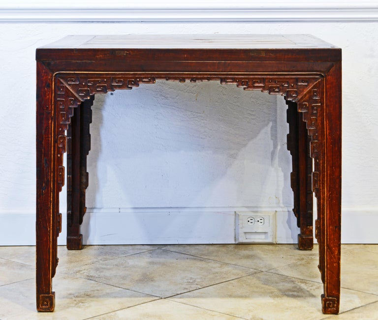 18th Century Chinese Eight Immortals Table with Carved Apron and Legs ...