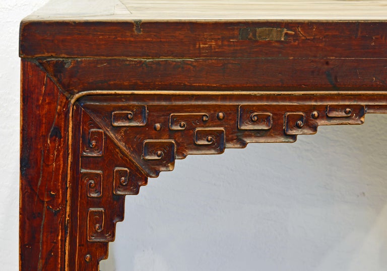 18th Century Chinese Eight Immortals Table with Carved Apron and Legs ...