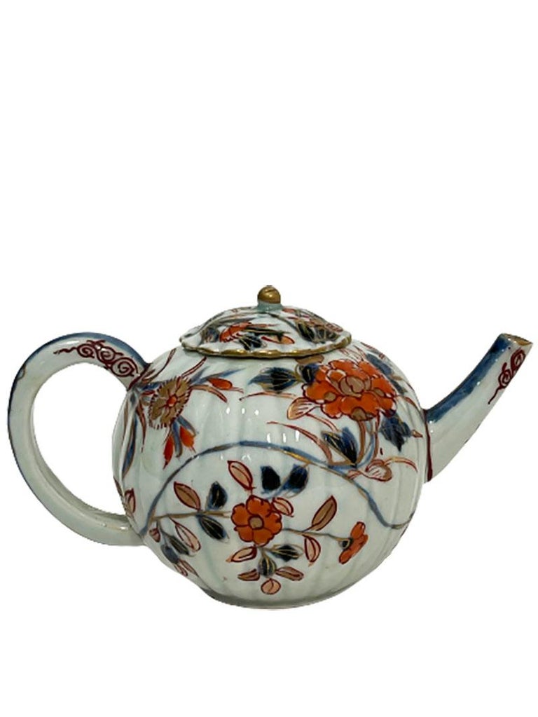 18th Century Chinese Imari Pumpkin Shaped Small Teapot at 1stDibs