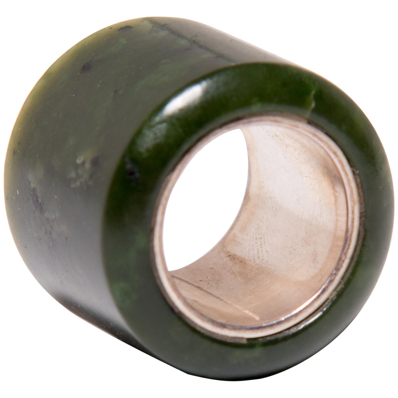 19th Century Chinese Jade Archer's Ring at 1stDibs