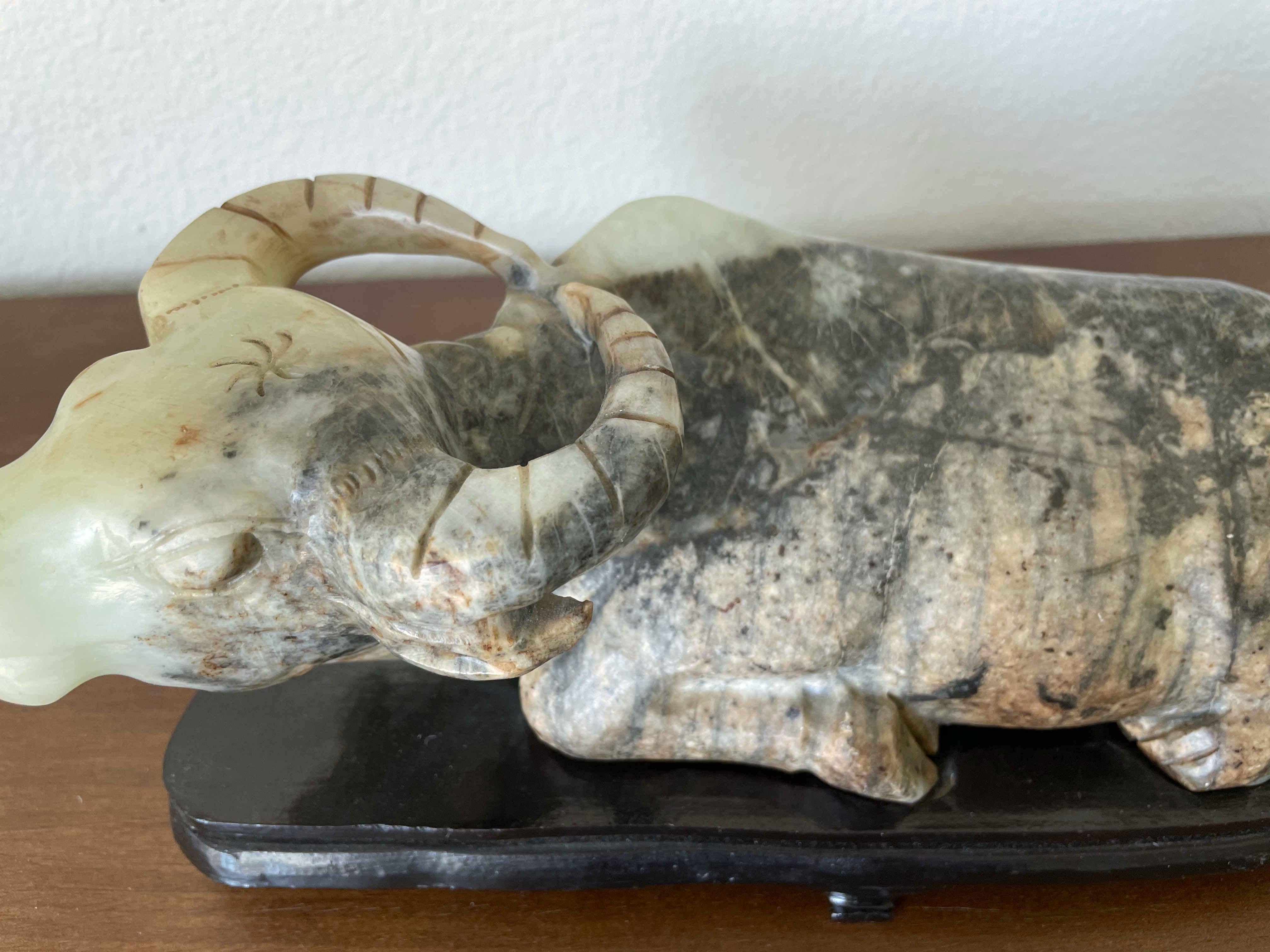 18th Century Chinese Jade Buffalo For Sale at 1stDibs