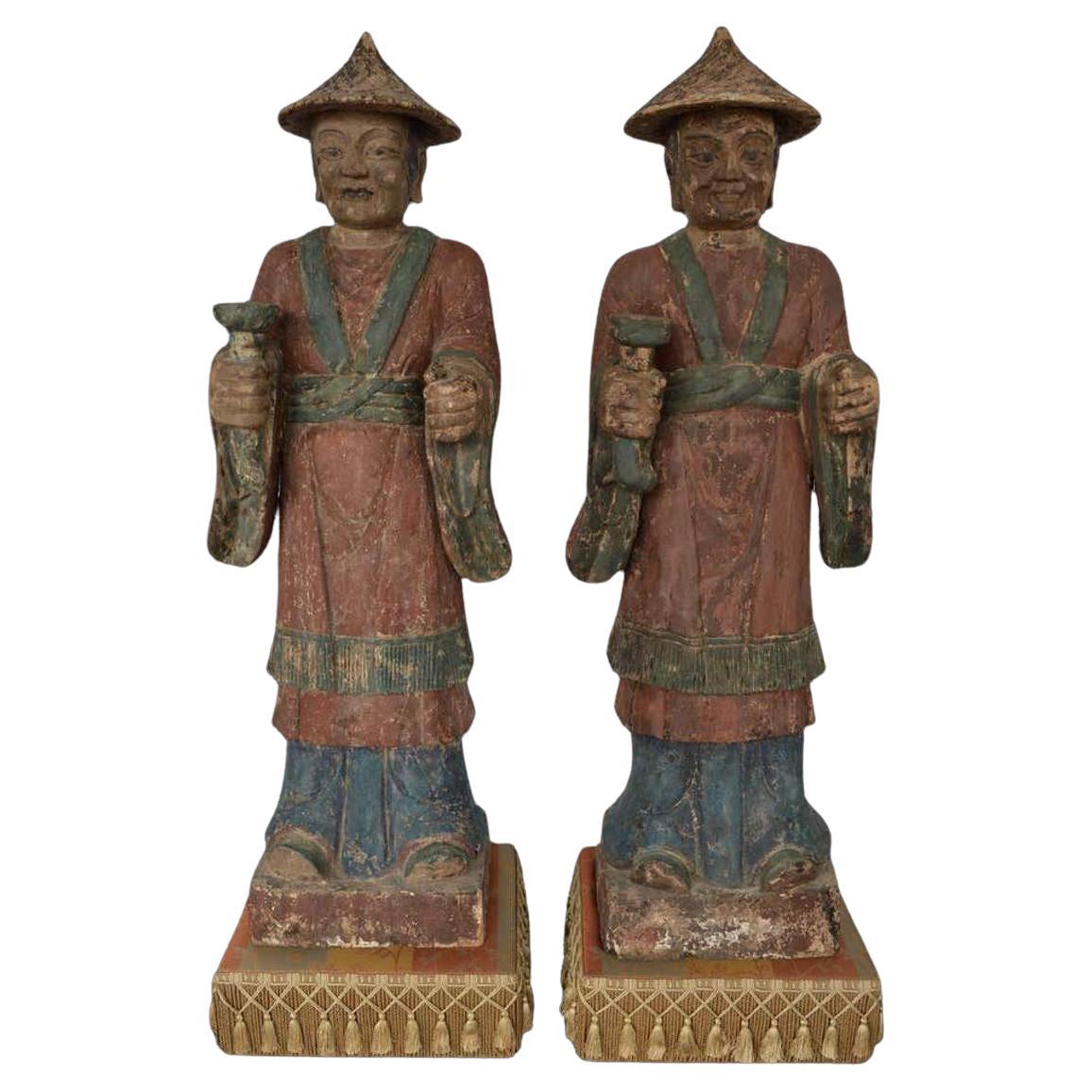 Large 18th Century Spanish Colonial Santo Statue For Sale at 1stDibs