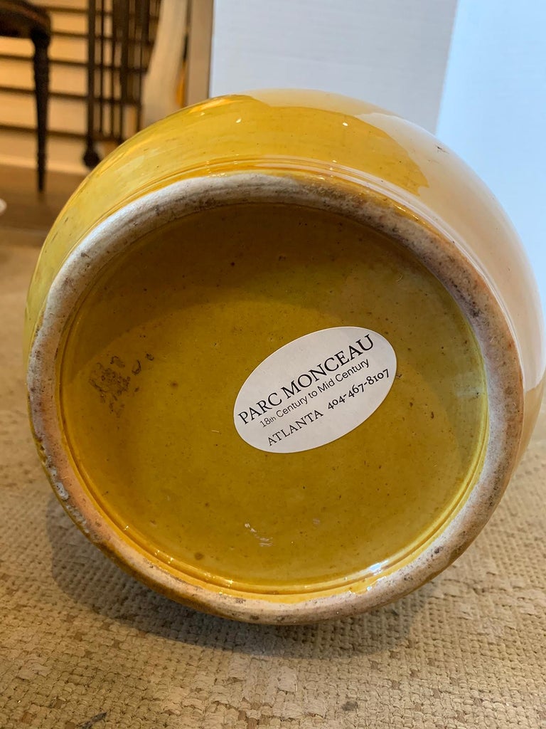 18th/19th Century Chinese Yellow Rouleau Form Pottery Vase, Unmarked at ...