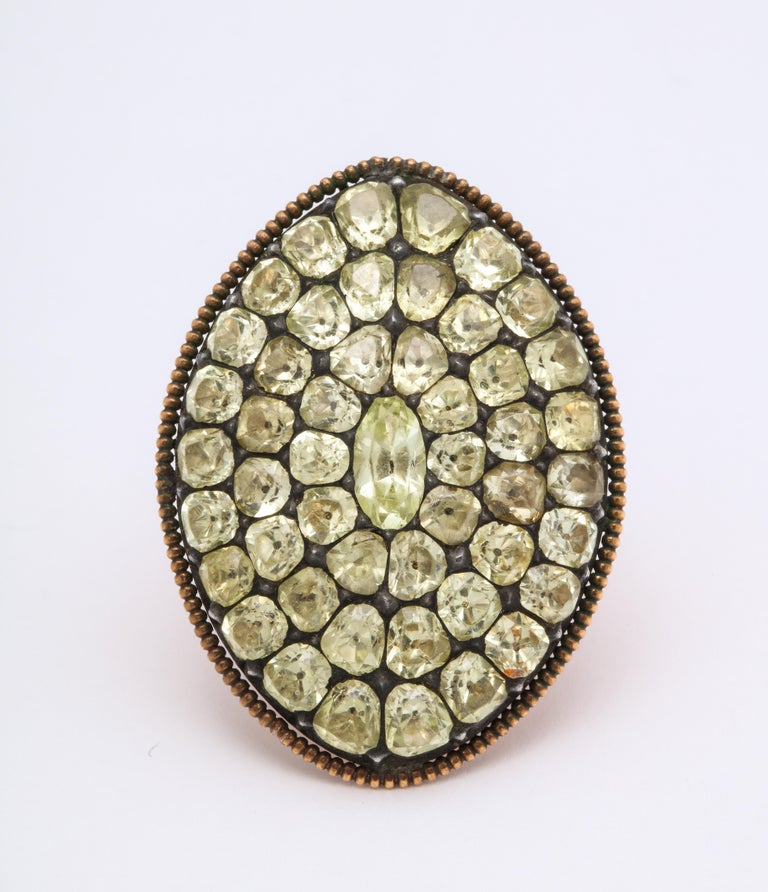 18th Century Chrysolite Cluster Ring For Sale at 1stDibs