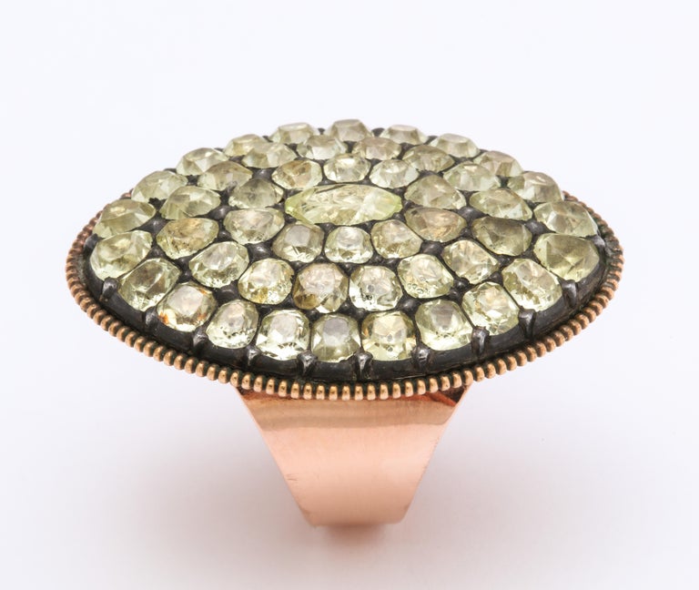 18th Century Chrysolite Cluster Ring For Sale at 1stDibs