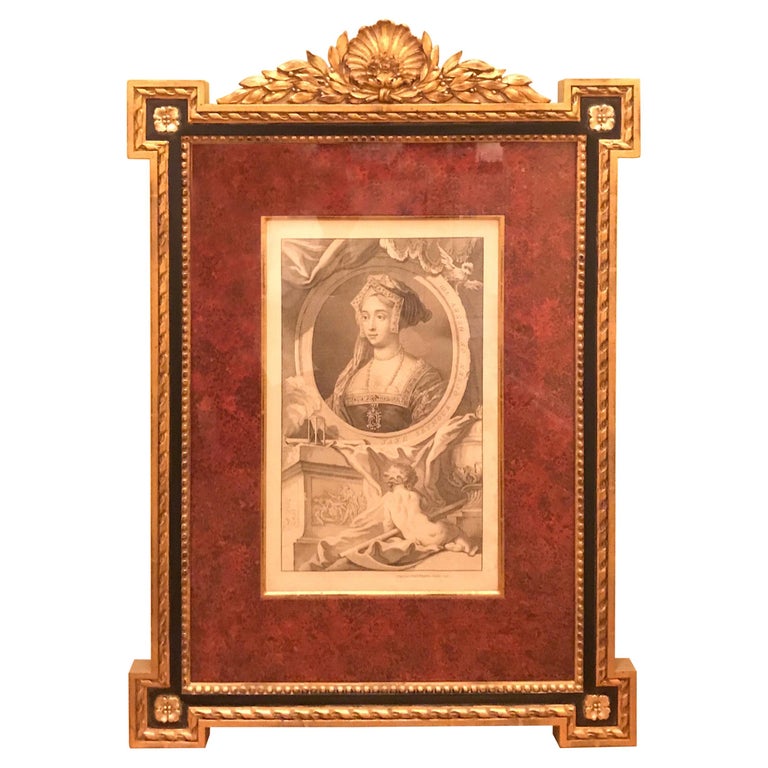 18th Century Copper Engraving in Giltwood Frame Published in 1746, Jane ...