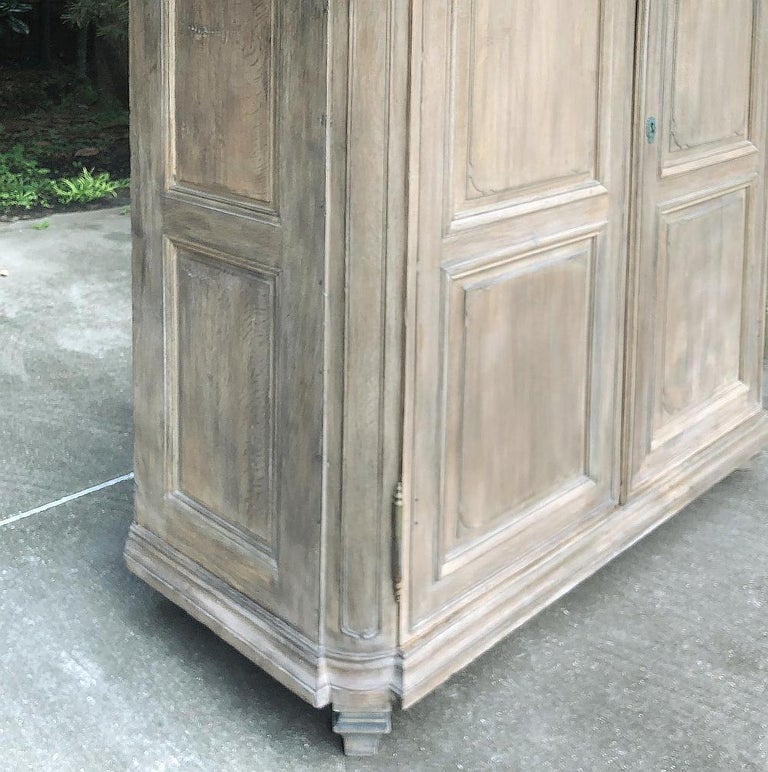 18th Century Country French Louis XIV Whitewashed Armoire at 1stDibs