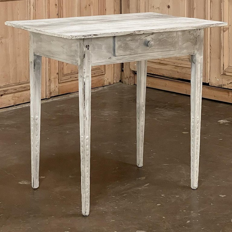 18th Century Country French Painted End Table For Sale at 1stDibs