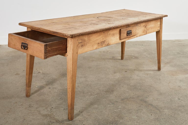 18th Century Country French Provincial Fruitwood Farmhouse Work Table ...