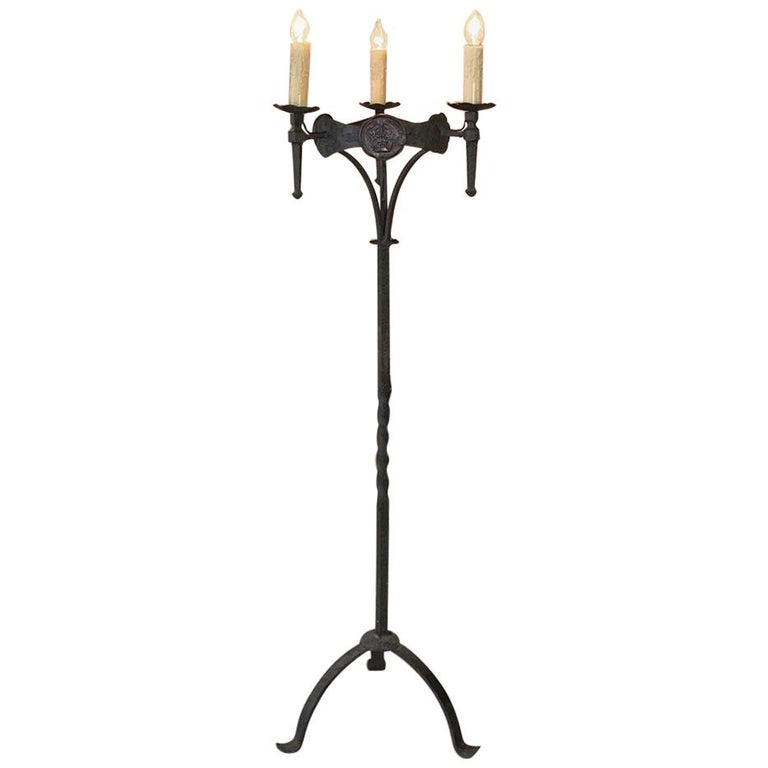18th Century Country French Wrought Iron Torchere at 1stDibs