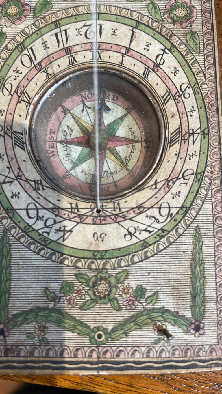 18th Century Diptych Portable Sundial And Compass by German Beringer ...