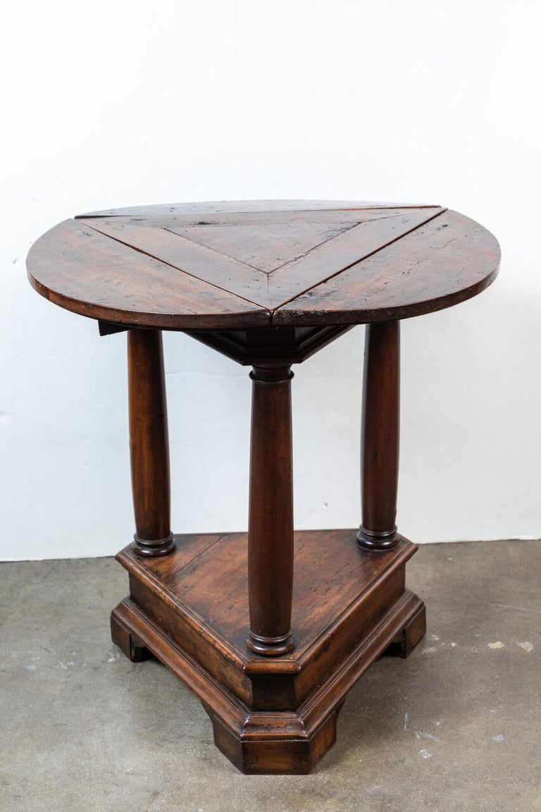 18th Century Drop-Leaf, Triangle Side Table For Sale at 1stDibs