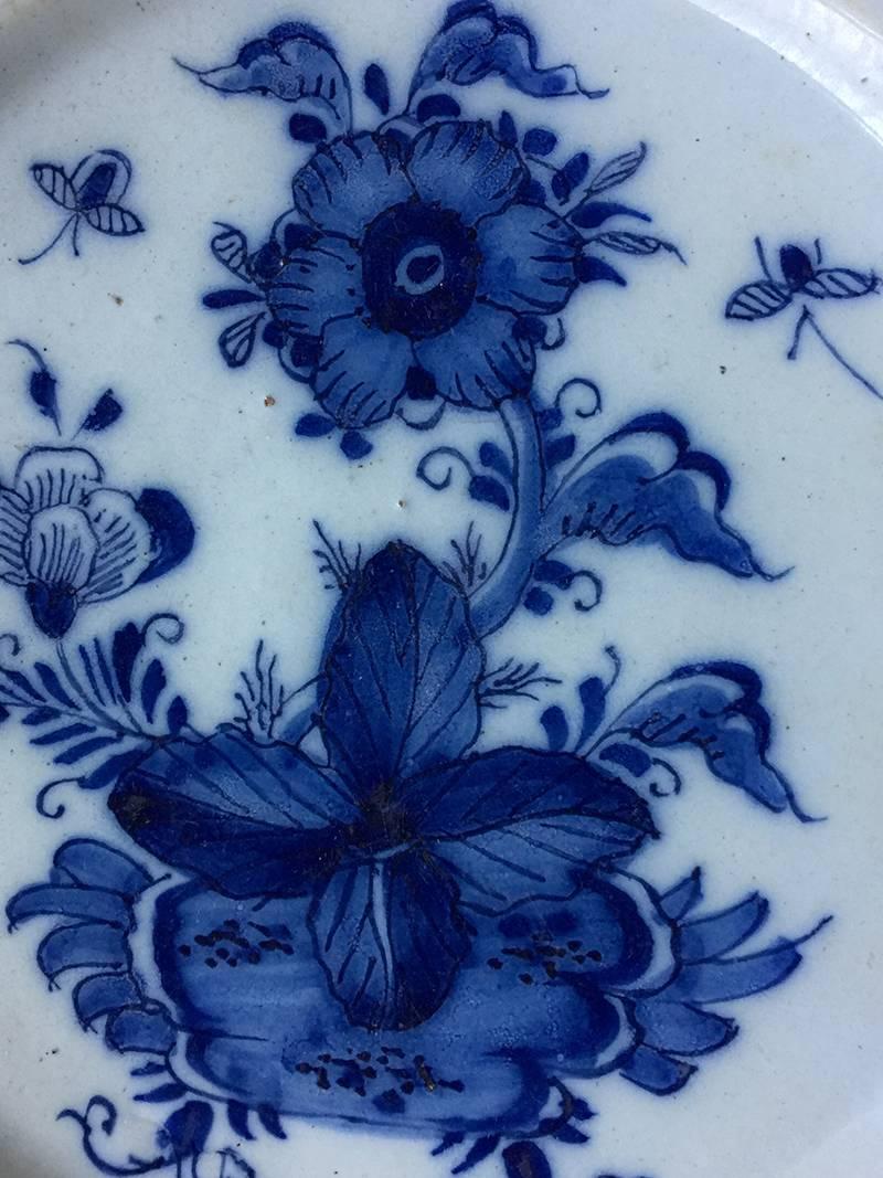 18th Century Dutch Delft Blue Large Charger and Three-Plates at 1stDibs ...