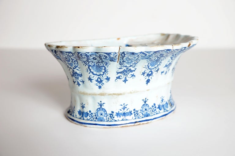 18th Century Dutch Delft Bough Pot / Wall Pocket at 1stDibs