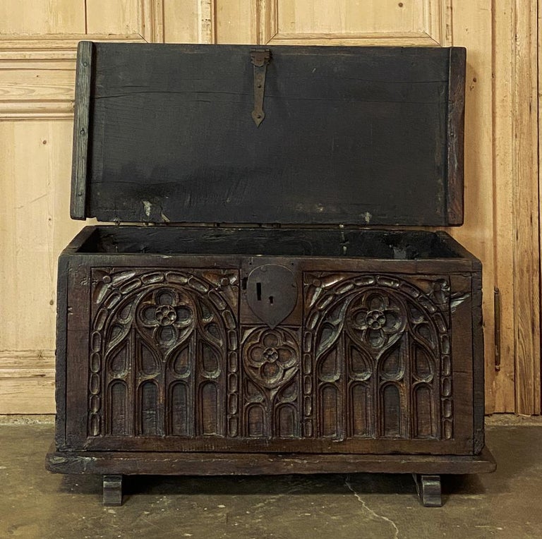18th Century Dutch Gothic Trunk For Sale at 1stDibs | medieval trunk ...