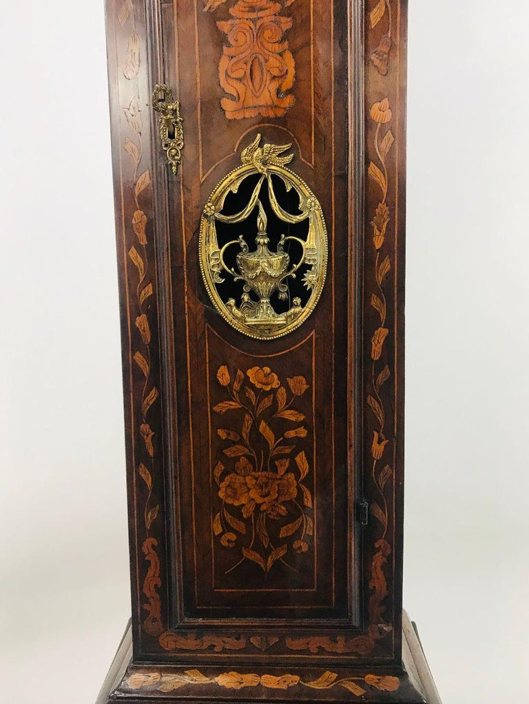 18th Century Dutch Marquetry Tall Clock at 1stDibs