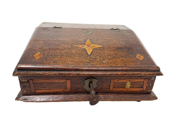 18th Century Dutch Oak Children's Writing Box For Sale at 1stDibs