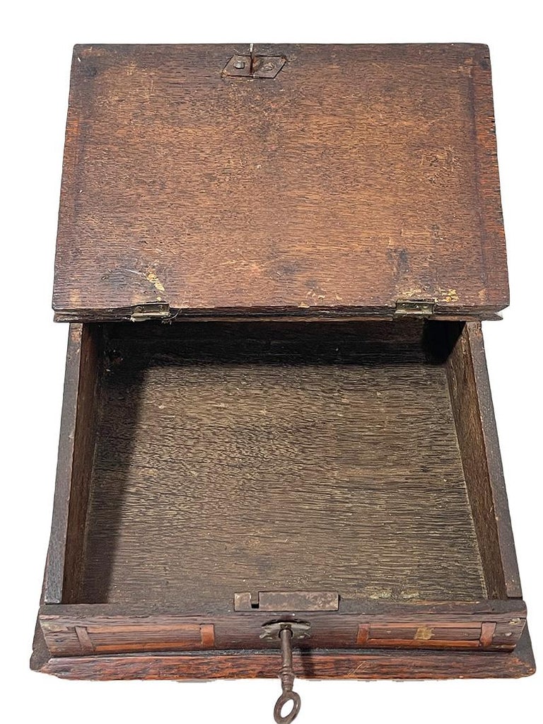 18th Century Dutch Oak Children's Writing Box For Sale at 1stDibs