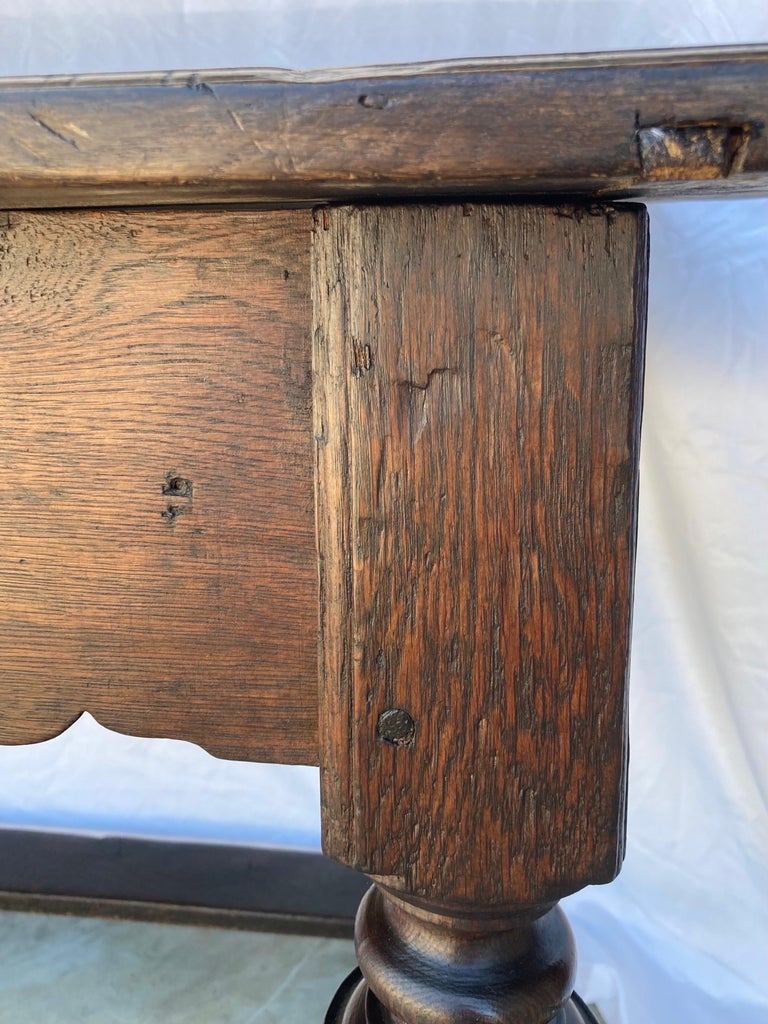 18th Century Dutch Oak Side Table / Center Table / Work Table at 1stDibs