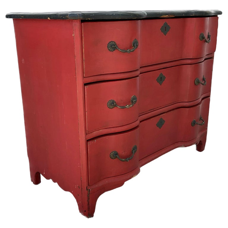 18th Century Dutch Rococo Period Serpentine Front Painted Commode For ...