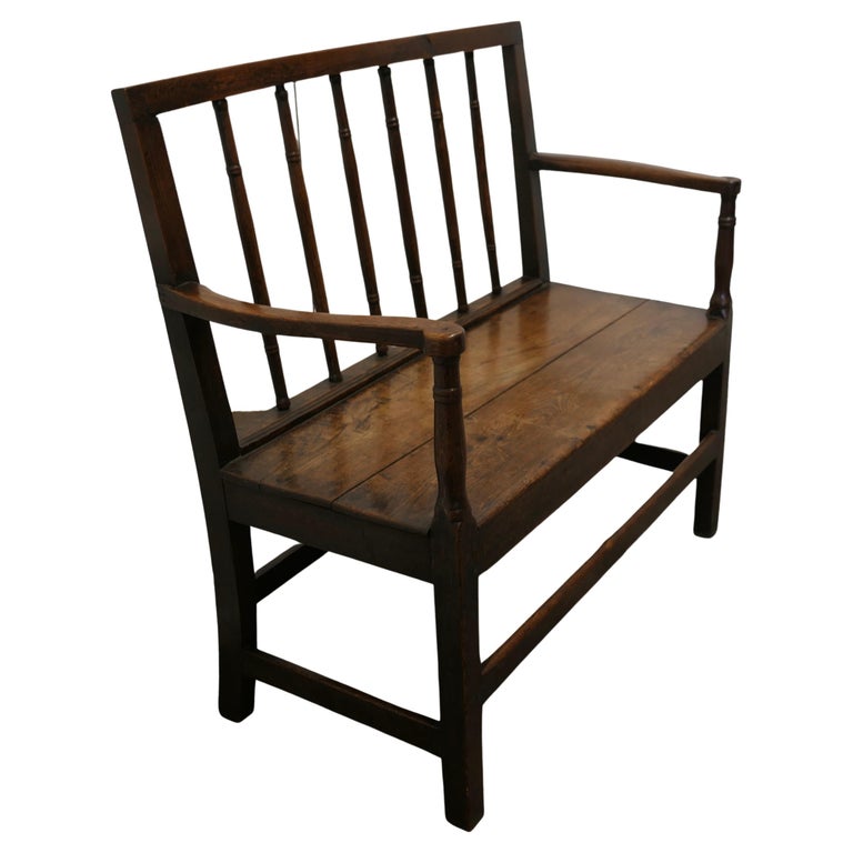 18th Century Elm Settle or Hall Bench the Settle Has the Most ...