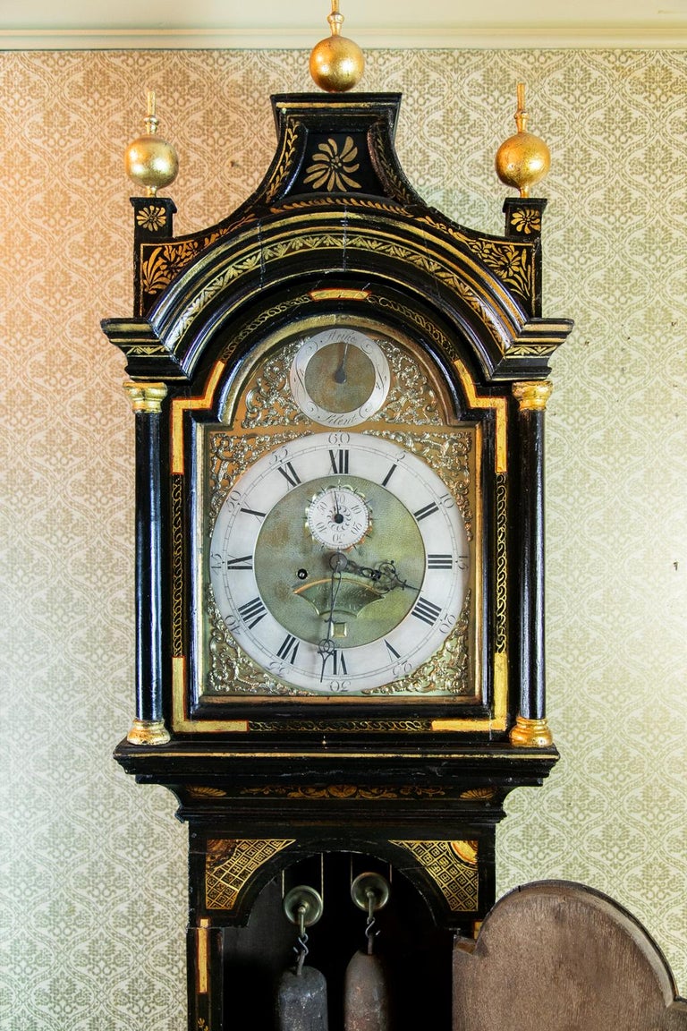 18th Century English Chinoiserie Grandfather Clock For Sale at 1stDibs