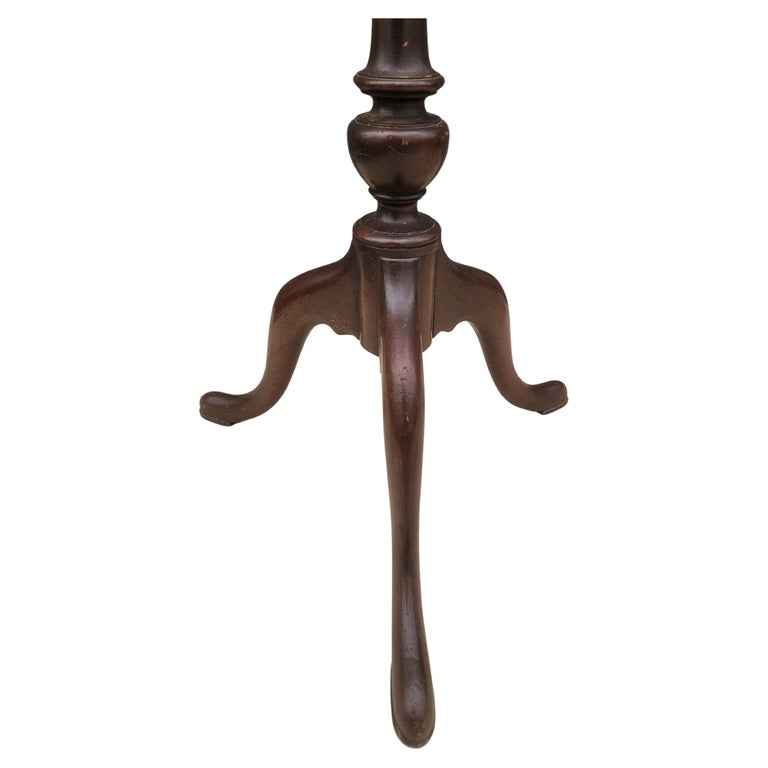 18th Century, English Chippendale Mahogany Needlepoint Shield Back Pole ...