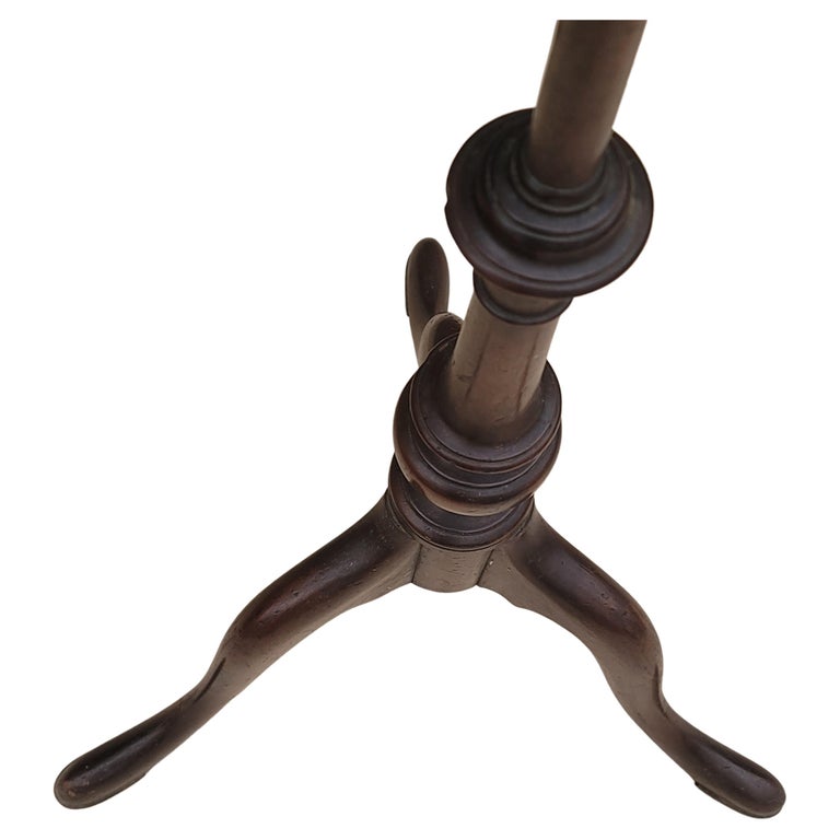 18th Century, English Chippendale Mahogany Needlepoint Shield Back Pole ...