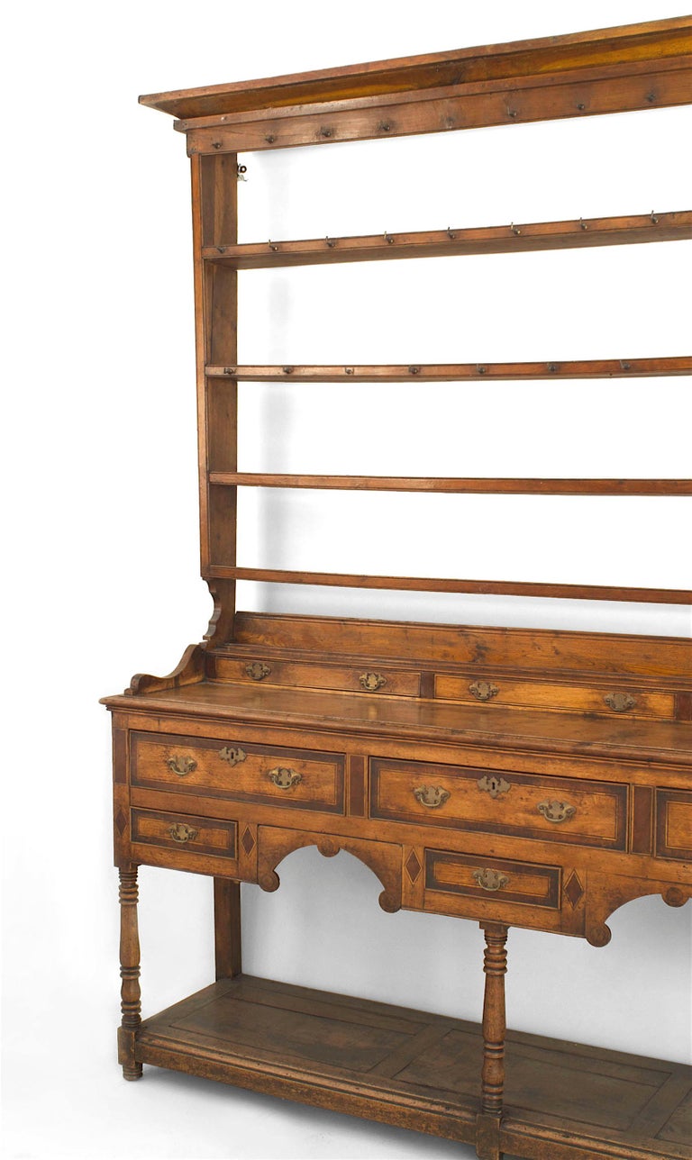 English Country Walnut Hutch For Sale at 1stDibs
