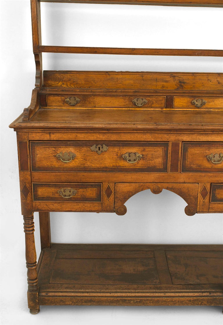 English Country Walnut Hutch For Sale at 1stDibs