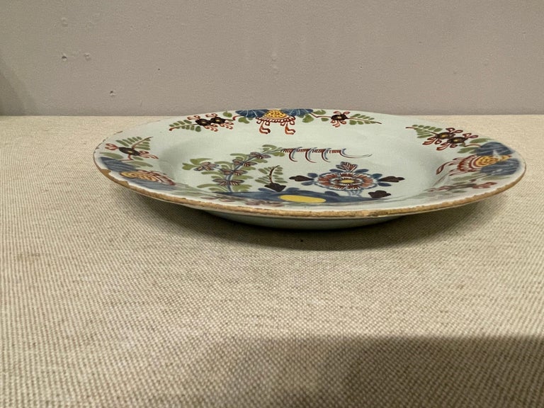 18th Century English Delft Tin Glaze Faience Polychrome Plate For Sale ...