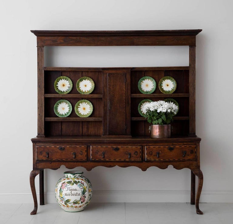18th Century English Georgian Hutch, Welsh Dresser in Two Parts at 1stDibs