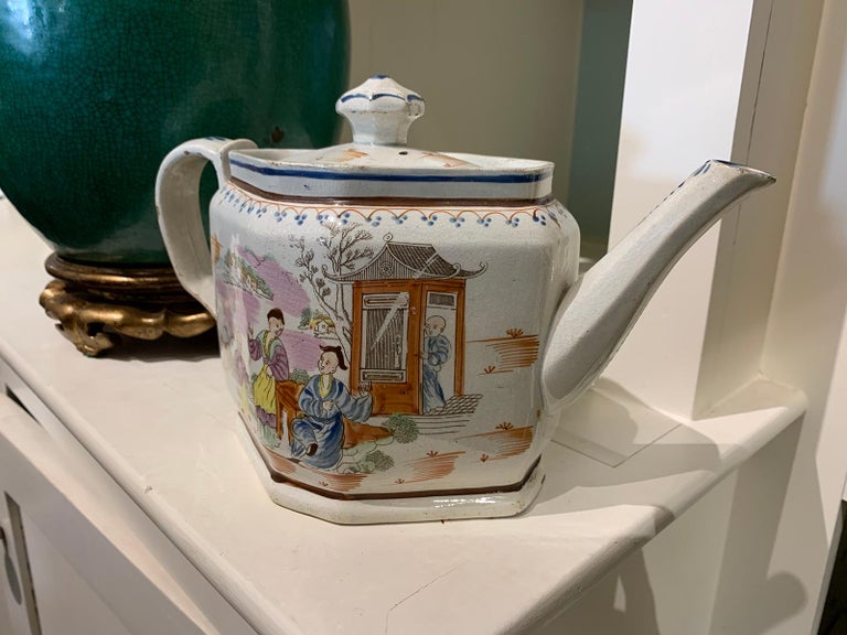 18th Century English Lowestoft Chinoiserie Porcelain Teapot at 1stDibs ...