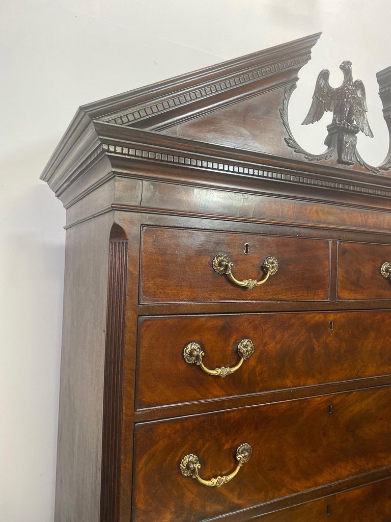 18th Century English Mahogany Chippendale Style Chest on Chest For Sale ...